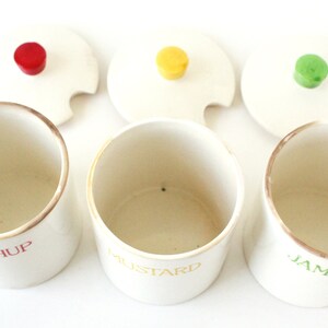Vintage Condiment Containers, Jam, Jelly, Ketchup, Mustard, Kitchen ...