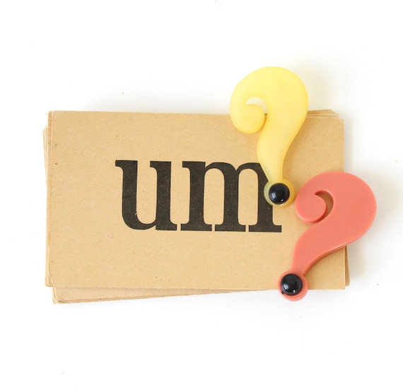 Vintage Pins, Question Mark Pin, Vintage Accessory, V… - Gem