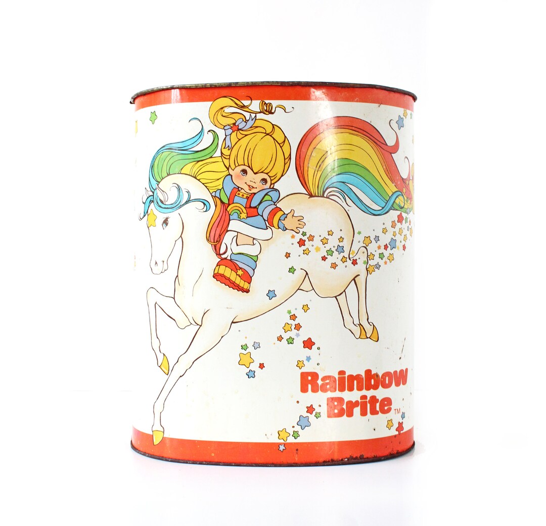 Vintage Rainbow Brite, Rainbow Brite Trashcan, 1980s Decor, Retro Home ...