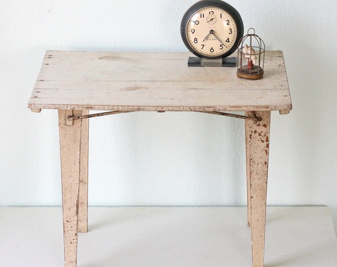 Vintage Little White Folding Table - Etsy