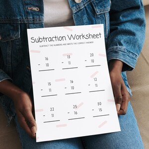 Subtraction Printable Sheets | Math Activity Pages | Homeschool ...