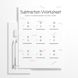 Subtraction Printable Sheets | Math Activity Pages | Homeschool ...