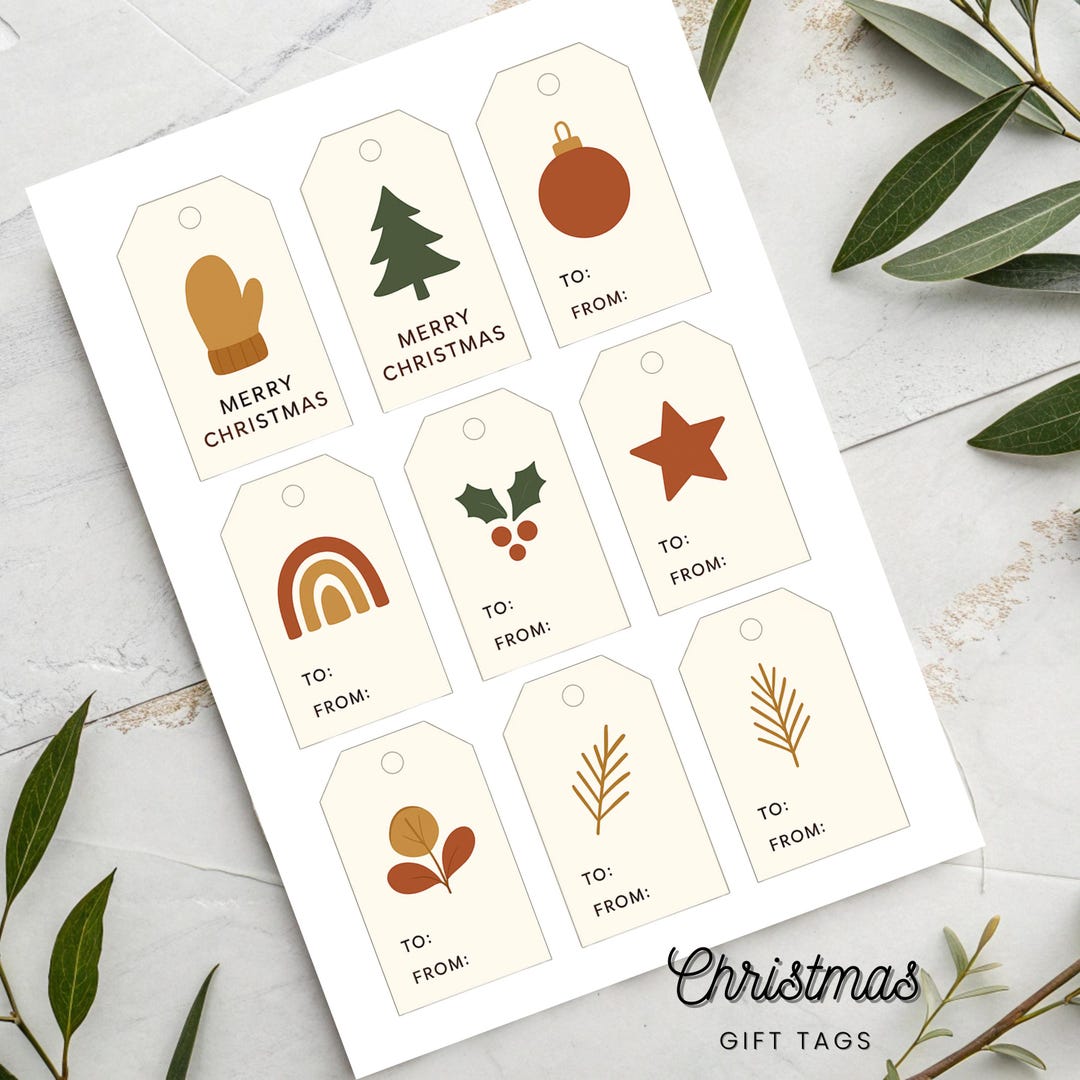 Printable Christmas Gift Tags for Holiday Gifts - Etsy