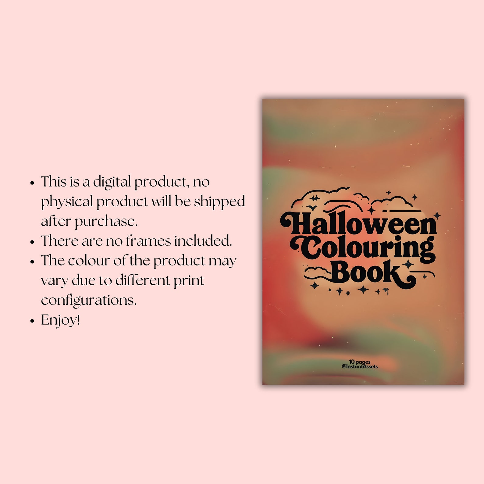 Halloween Printable, Printable Colouring Book, Halloween Gift ...