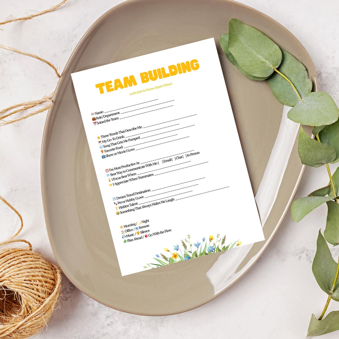 Team Building Icebreaker Worksheet: Get to Know Me, A4 (PDF) - Etsy