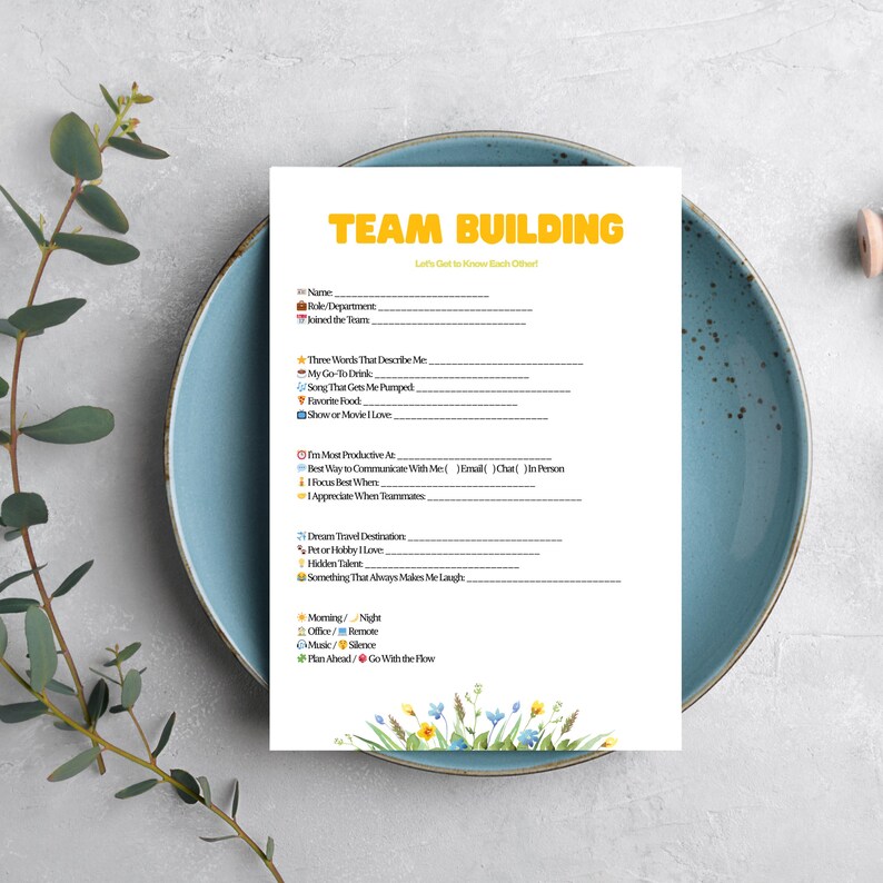 Team Building Icebreaker Worksheet: Get to Know Me, A4 (PDF) - Etsy