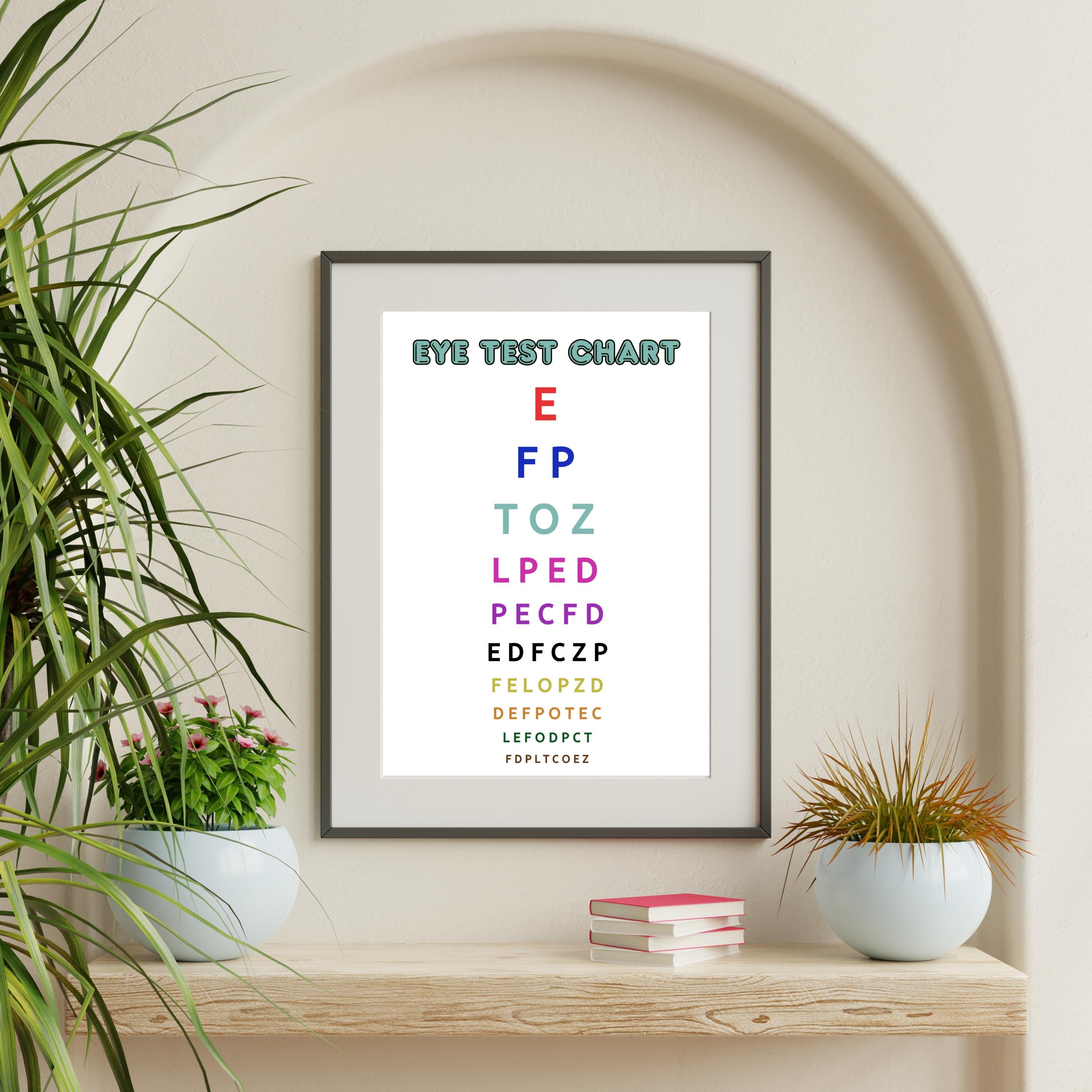 Printable Eye Chart PDF | Minimalist Vision Test Chart | Snellen Style ...