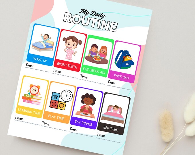 Toddler Daily Routine Chart for – Visual Schedule (printable) - Etsy Canada