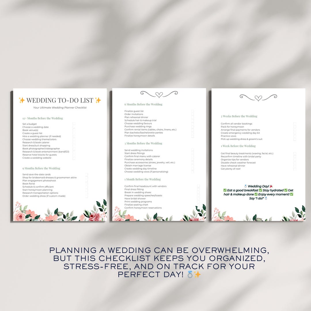 Wedding To-do List Printable | Ultimate Wedding Checklist | Bride ...