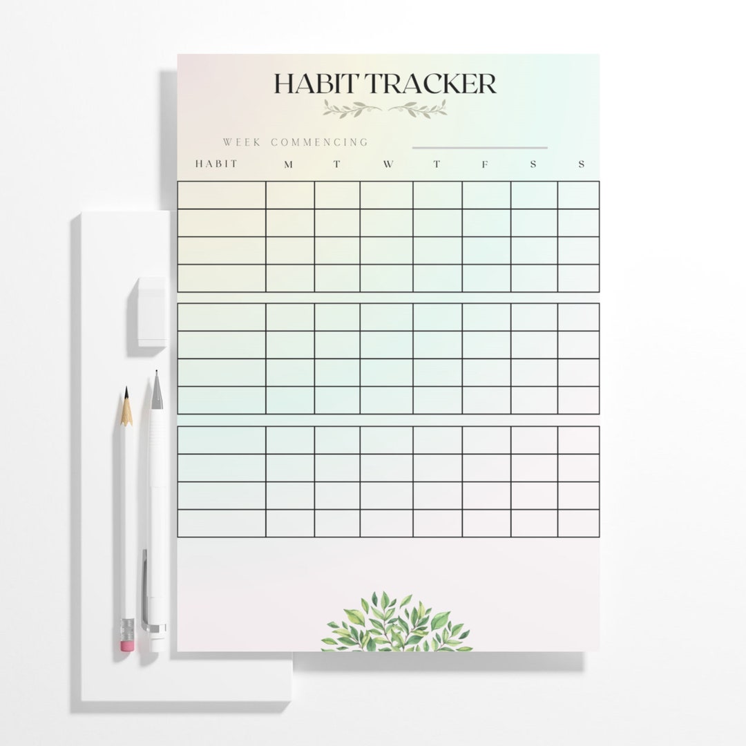 Habit Tracker Printable, Task Tracker, Tracker, Habits Tracker ...