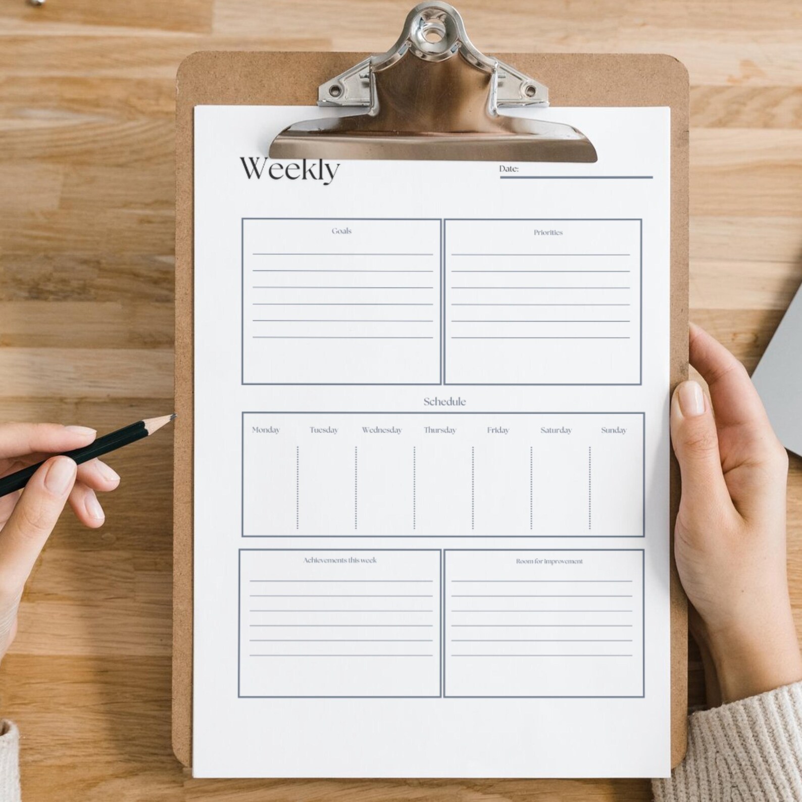 ADHD Weekly Daily Planner, Self Care Reminders, Productivity Organizer ...