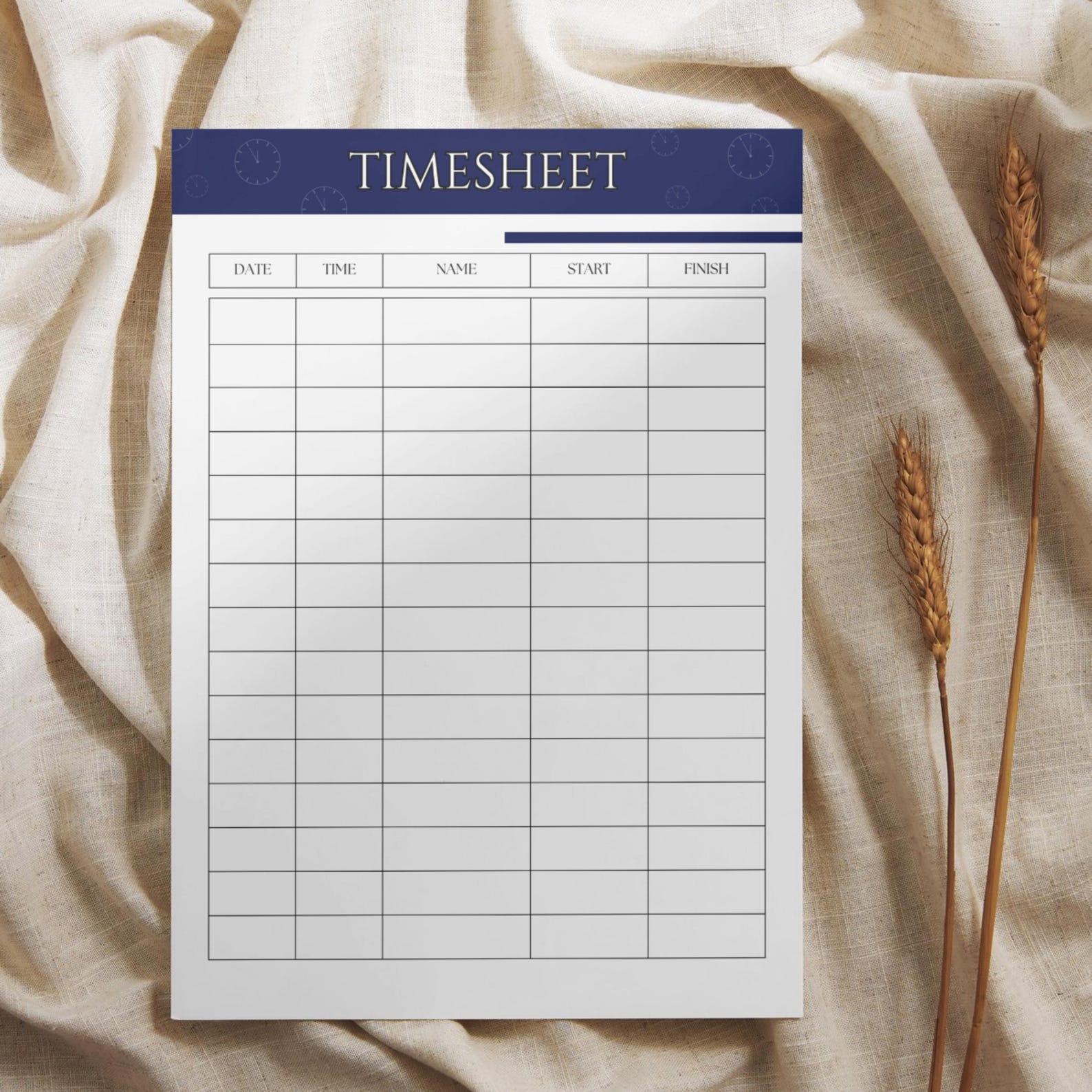 Printable Employee Timesheet: Work Hour Tracker (PDF) - Etsy