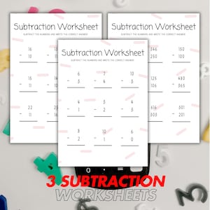 Subtraction Printable Sheets | Math Activity Pages | Homeschool ...