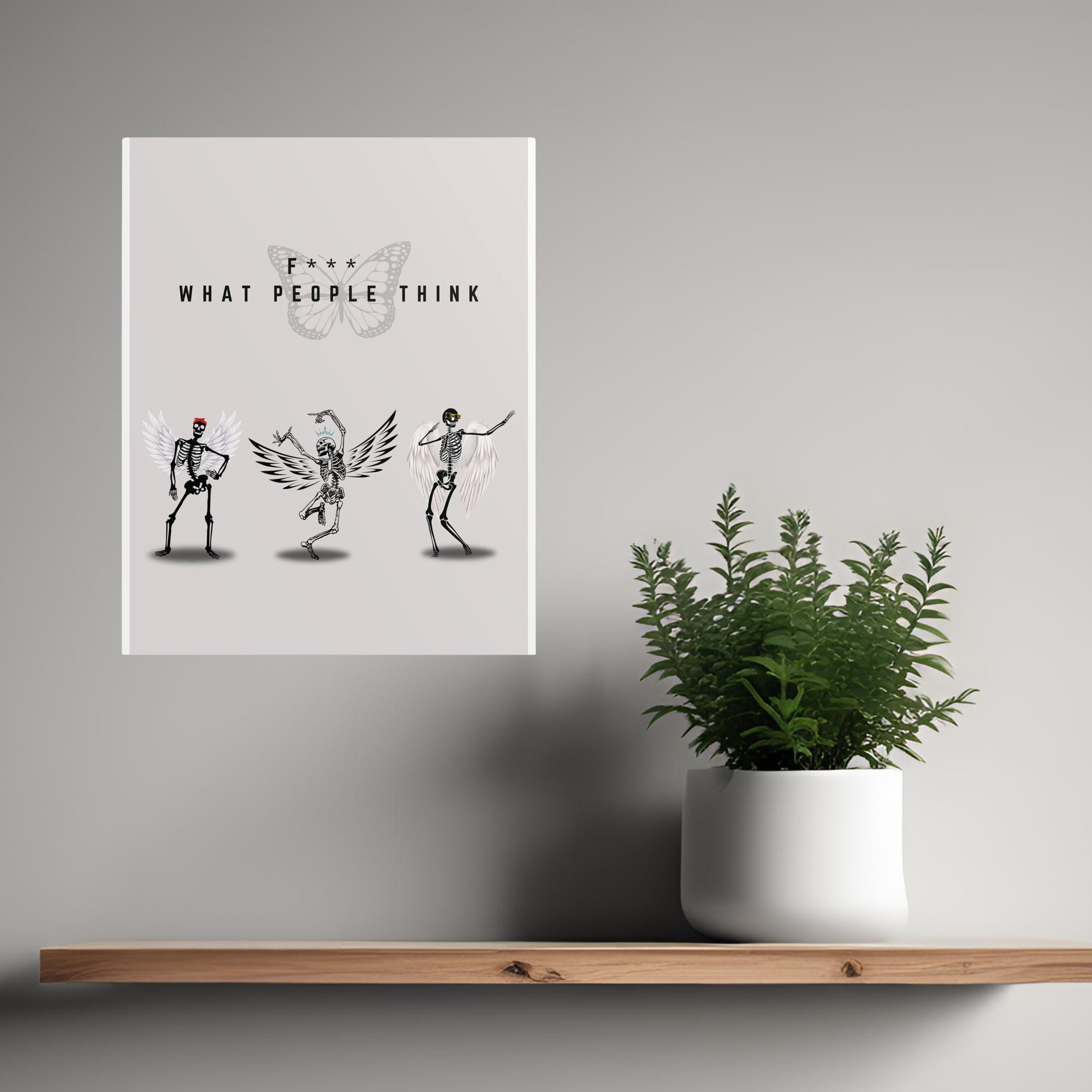 F What People Think, Dark Humour Poster, Humorous Home Décor, Man Cave ...