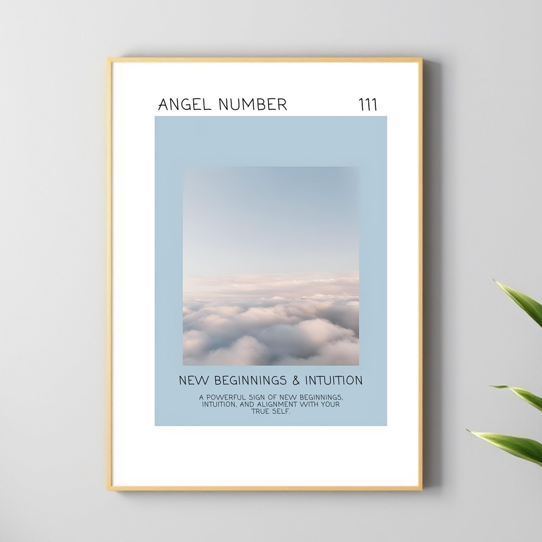 Angel Number 111 Printable Wall Art, Numerology Decor Sign, Instant ...