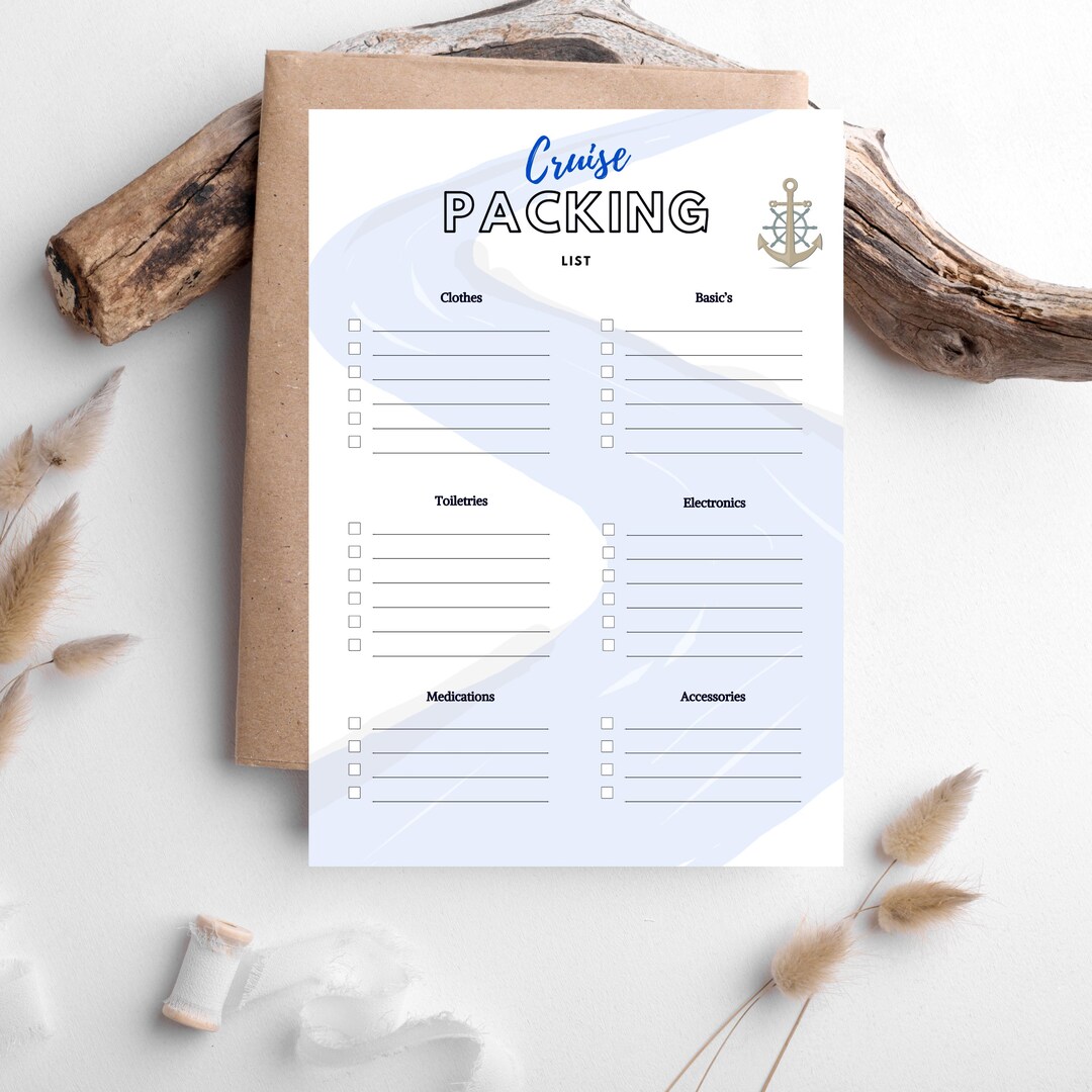 Ultimate Cruise Packing List, Cruise Travel Checklist, Packing ...