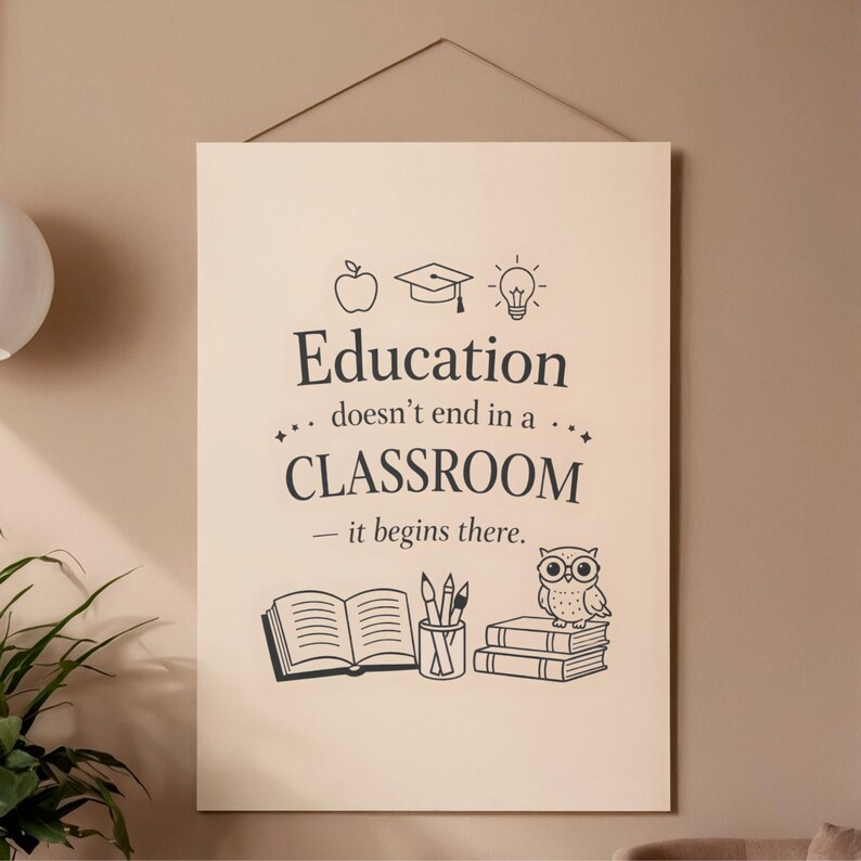 Minimalist Classroom Poster, Educational Quote Printable, Teacher Wall ...