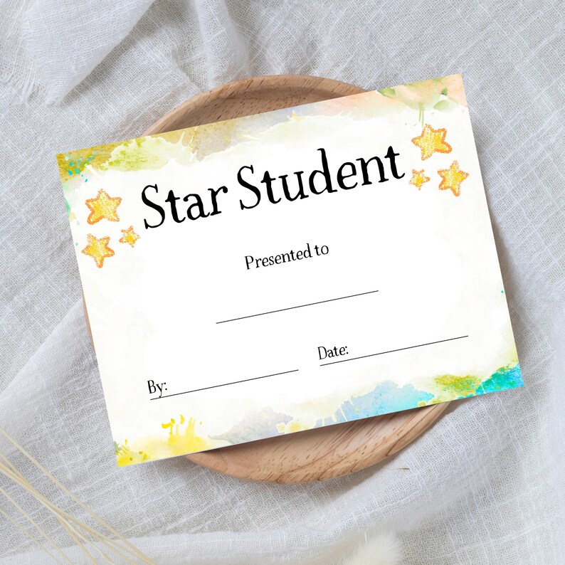 Printable Student Award Certificates: Star Student, Reading Rockstar ...