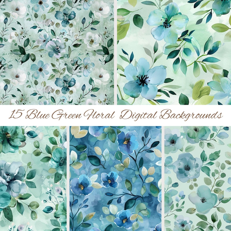 Blue and Green Paper - Etsy