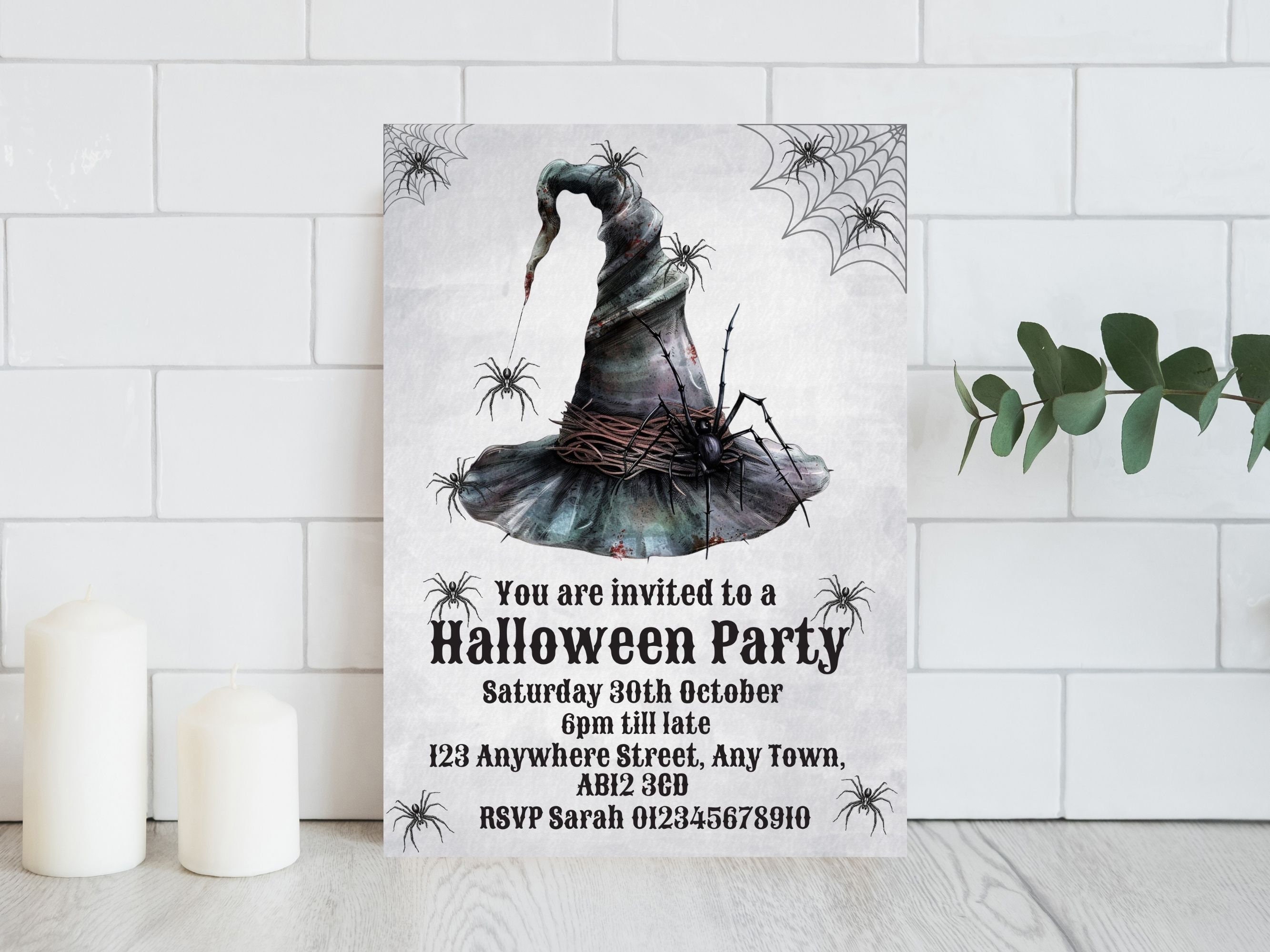 EDITABLE Halloween Party Invitation Template DIGITAL DOWNLOAD Witches ...