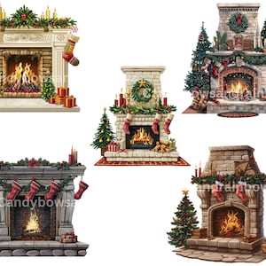 Cosy Christmas Fireplaces Clipart - 23 High Quality PNG Images ...