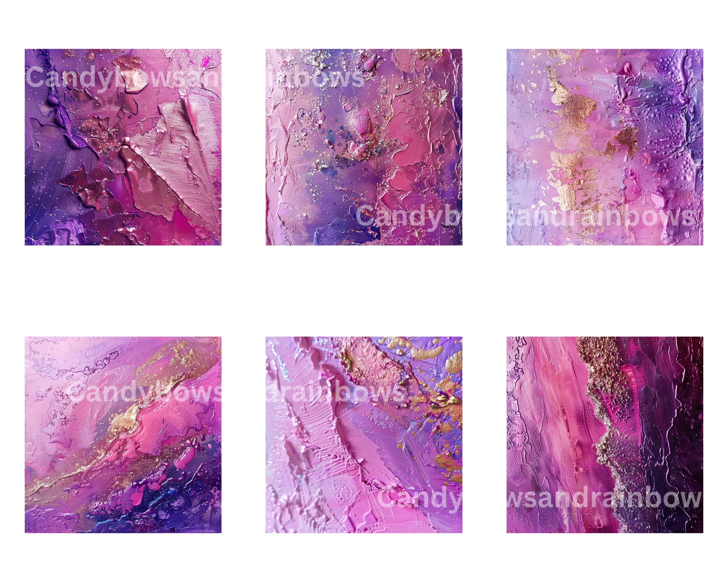 Shimmering Pink and Purple Digital Paper - 20 PNG Images of Shimmering ...