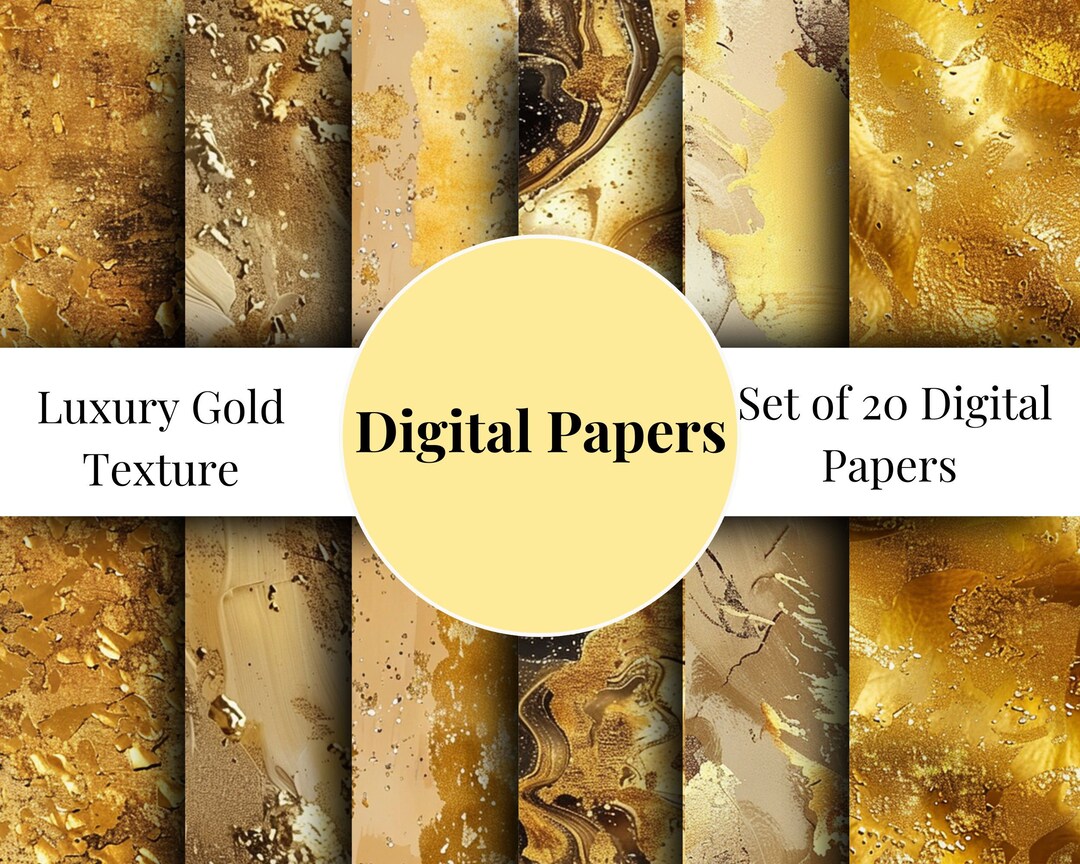 Luxury Gold Texture Digital Paper - 20 PNG Images of Luxury Gold ...