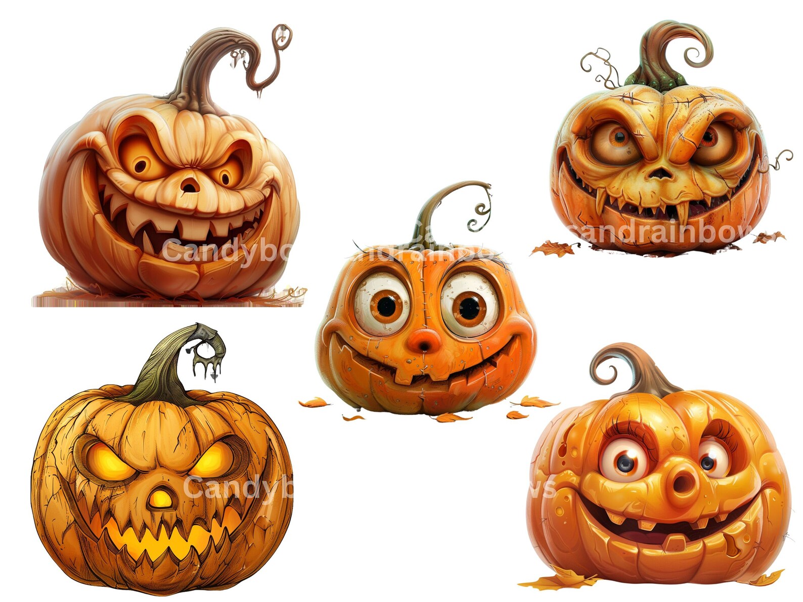 Halloween Pumpkin Clipart - 30 PNG Images of Spooky Pumpkins ...