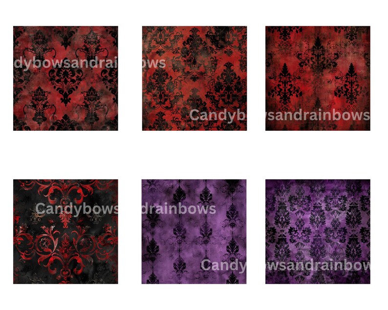 Vintage Gothic Digital Paper - 18 PNG Images of Vintage Gothic Designs ...