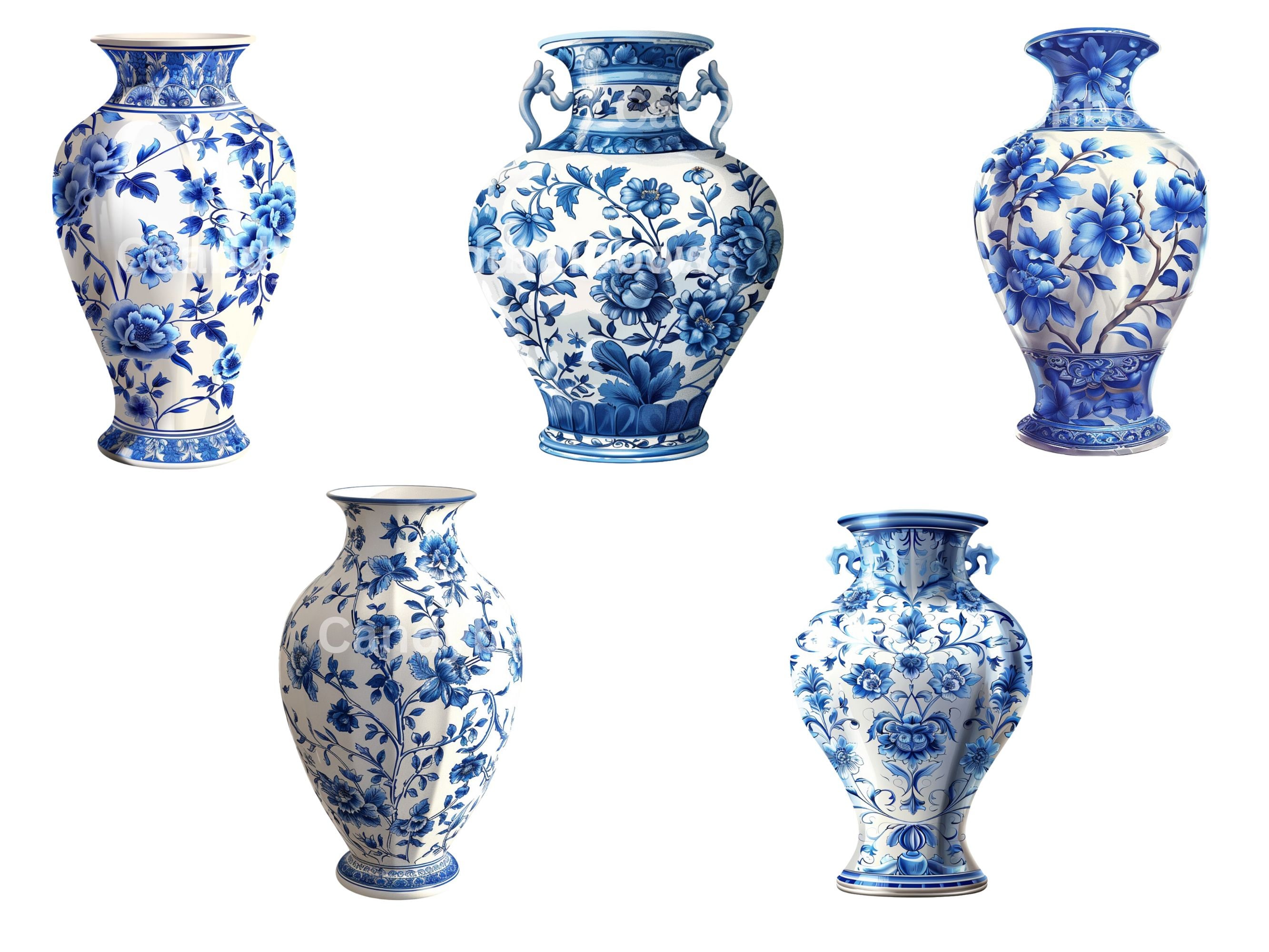Blue Toile Vases Clipart - 20 PNG Images of Blue Toile Vases ...