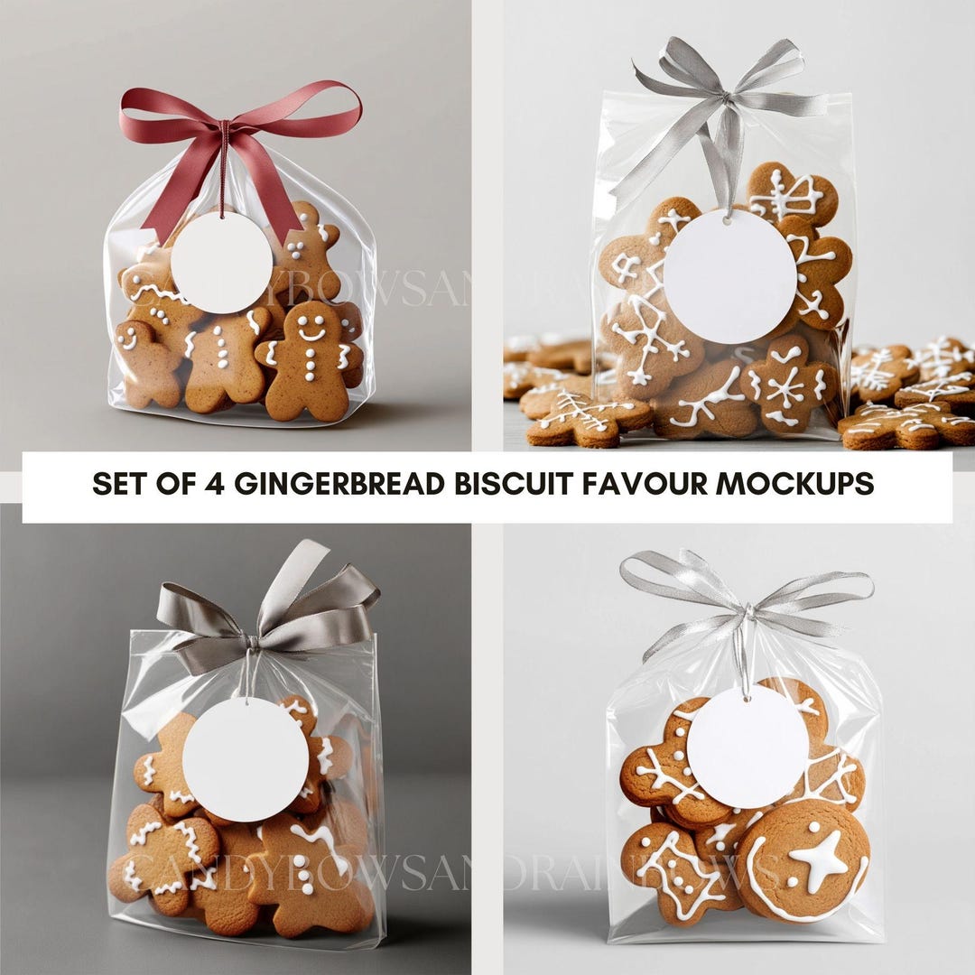 Gingerbread Biscuits Sweet Treats Mockup - Festive Mockup - Sweet ...