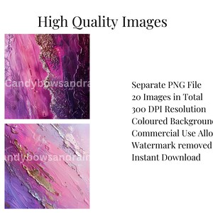 Shimmering Pink and Purple Digital Paper - 20 PNG Images of Shimmering ...