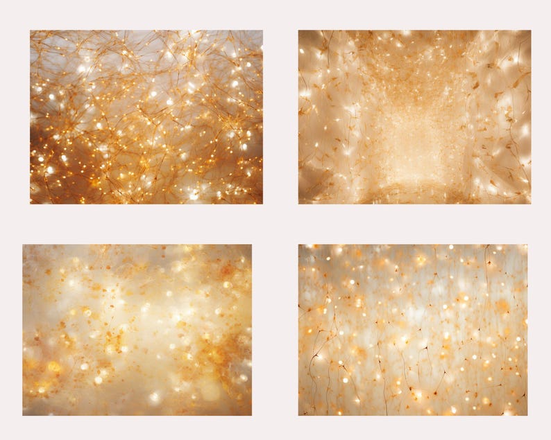 Light Gold Christmas Lights Digital Background Paper - 15 Christmas ...