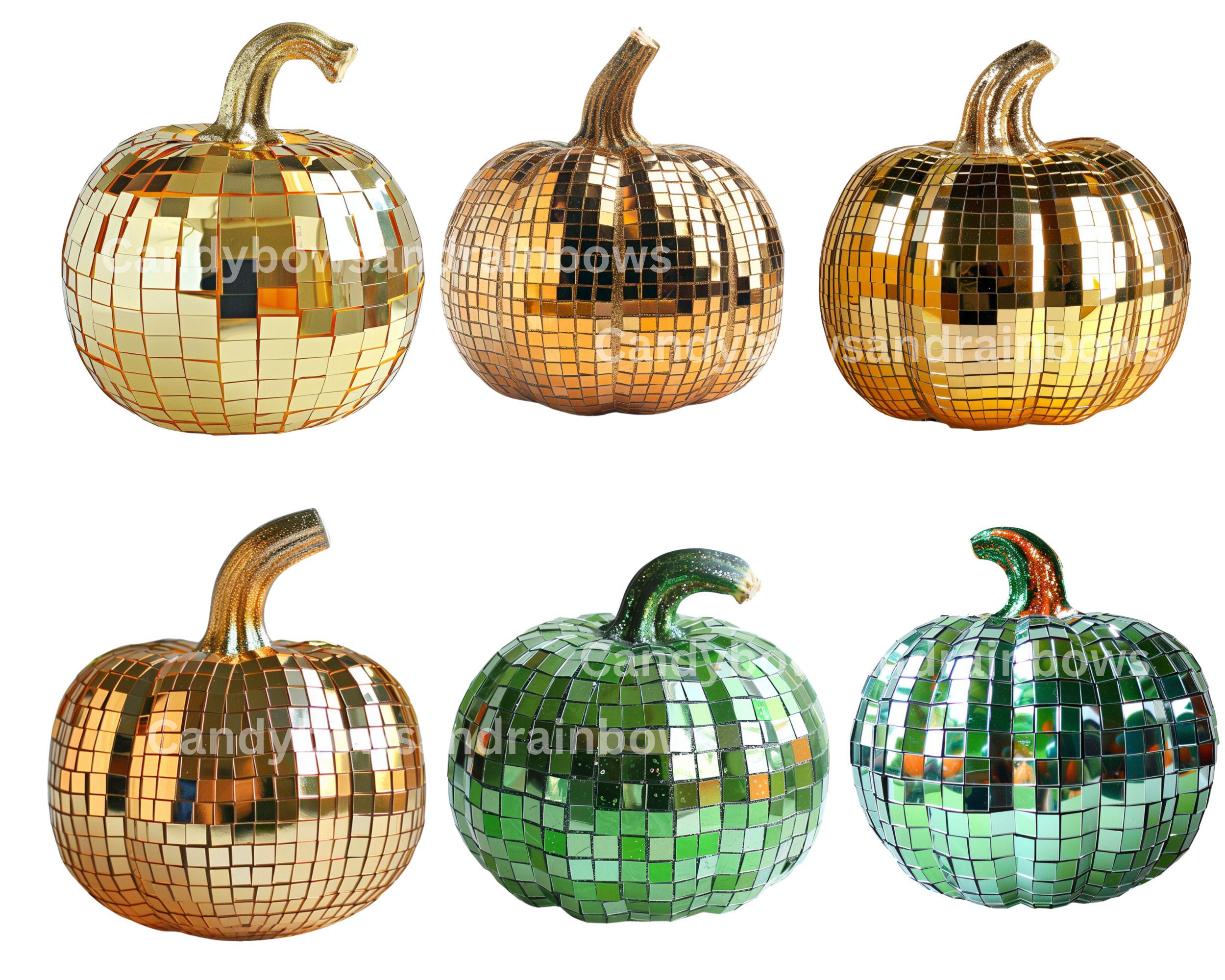 Cute Glitter Ball Pumpkins Clipart - 35 High Quality PNG Images - Disco ...