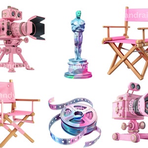 Beautiful Pink Movie Night Clipart - 40 High Quality PNG Images of Film ...