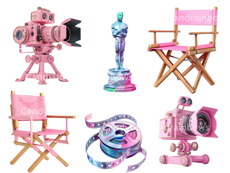 Beautiful Pink Movie Night Clipart - 40 High Quality PNG Images of Film ...