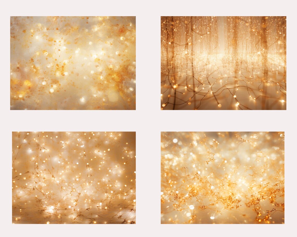 Light Gold Christmas Lights Digital Background Paper - 15 Christmas ...