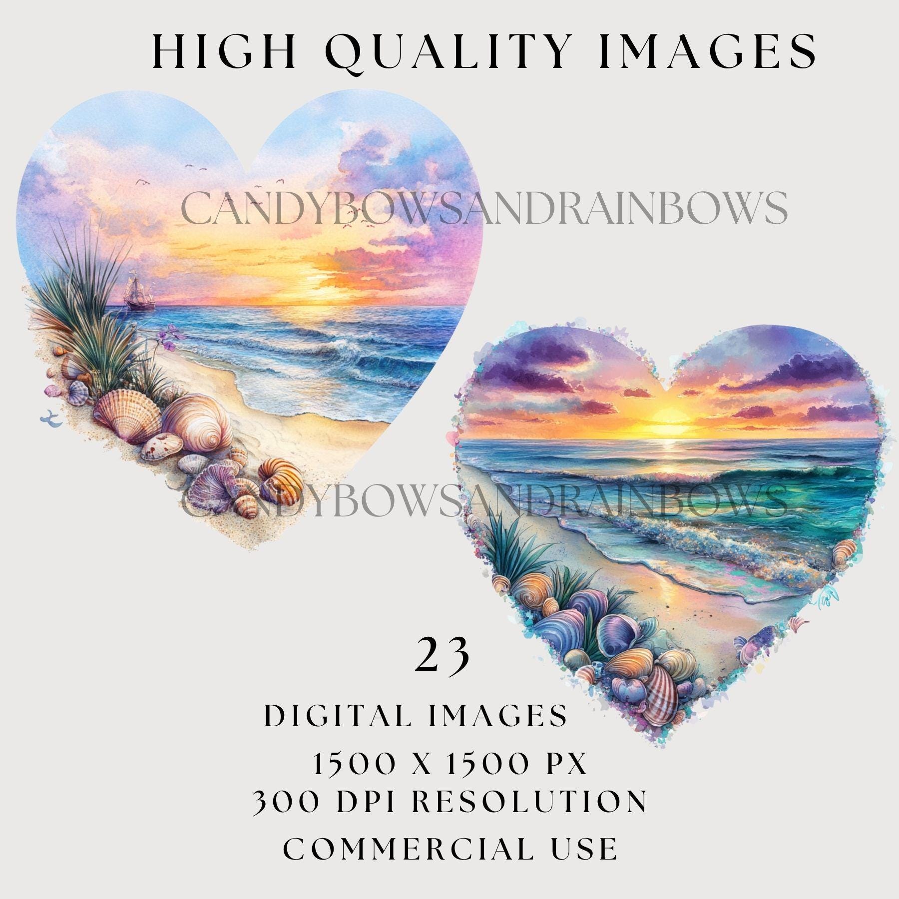 Beautiful Heart Shaped Beach Scene Clipart - 23 High Quality PNG Images ...
