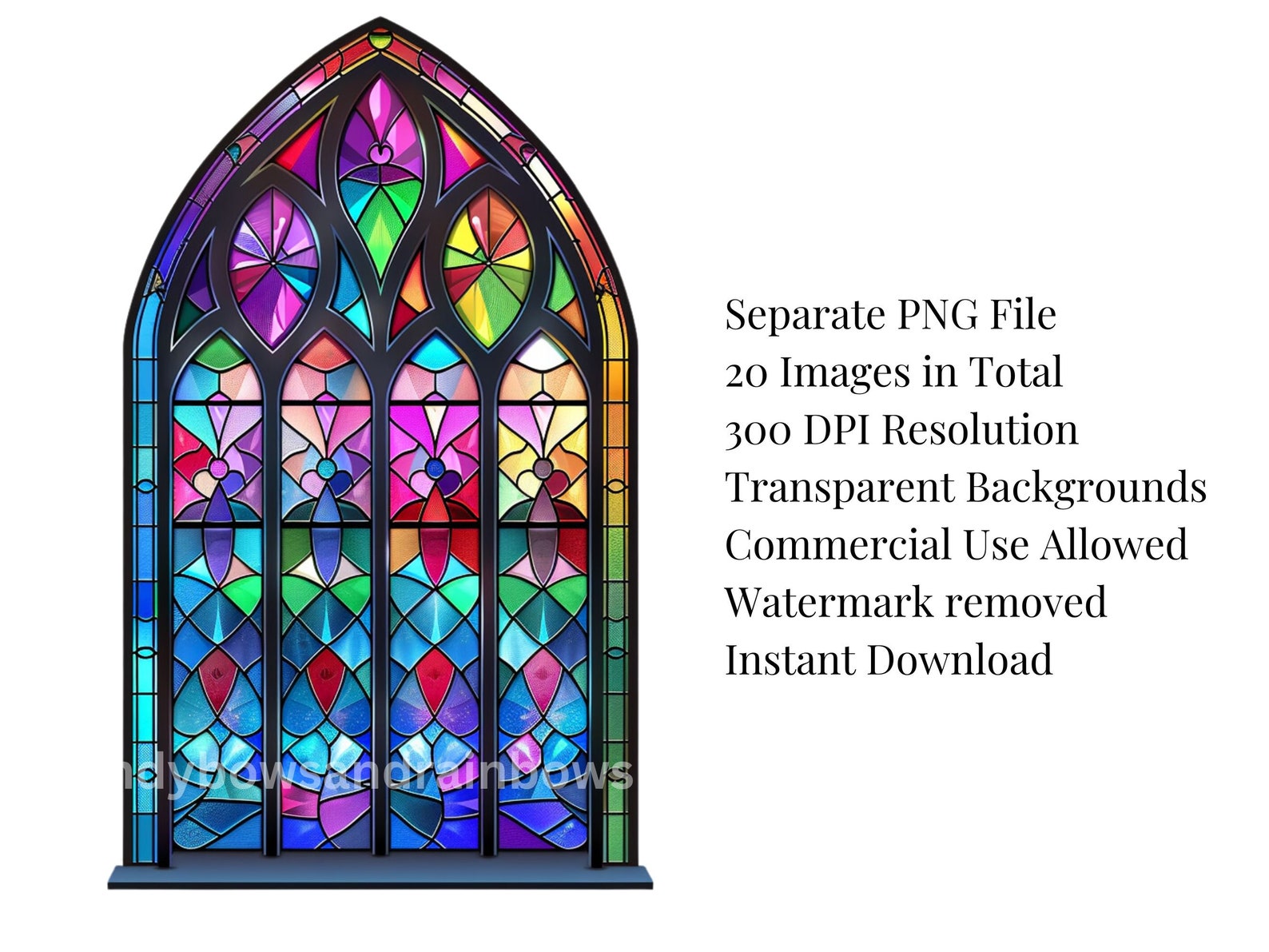 Beautiful Colourful Stained Glass Window Clipart - 20 PNG Images of ...