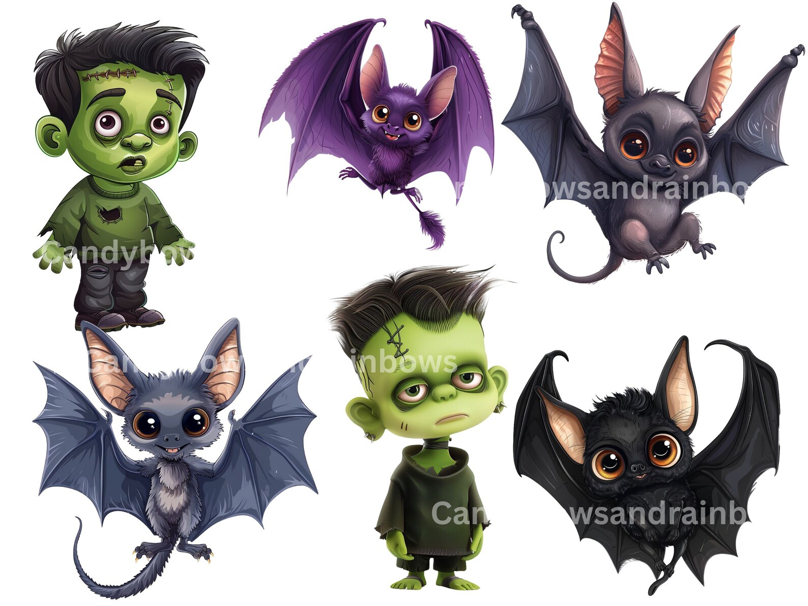 Spooky Cartoon Haunted Halloween Clipart - 30 PNG Images of Spooky ...