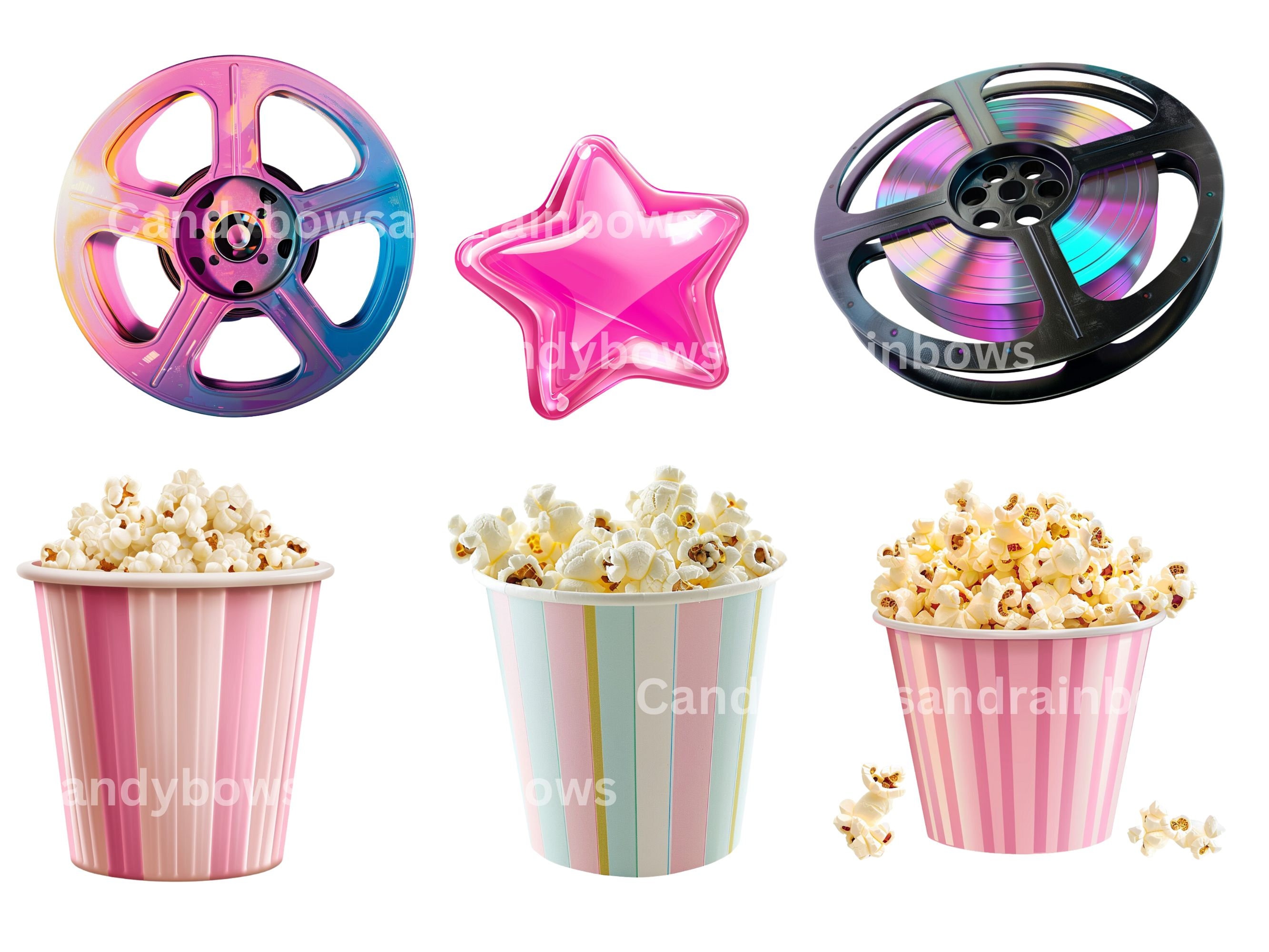 Beautiful Pink Movie Night Clipart - 40 High Quality PNG Images of Film ...