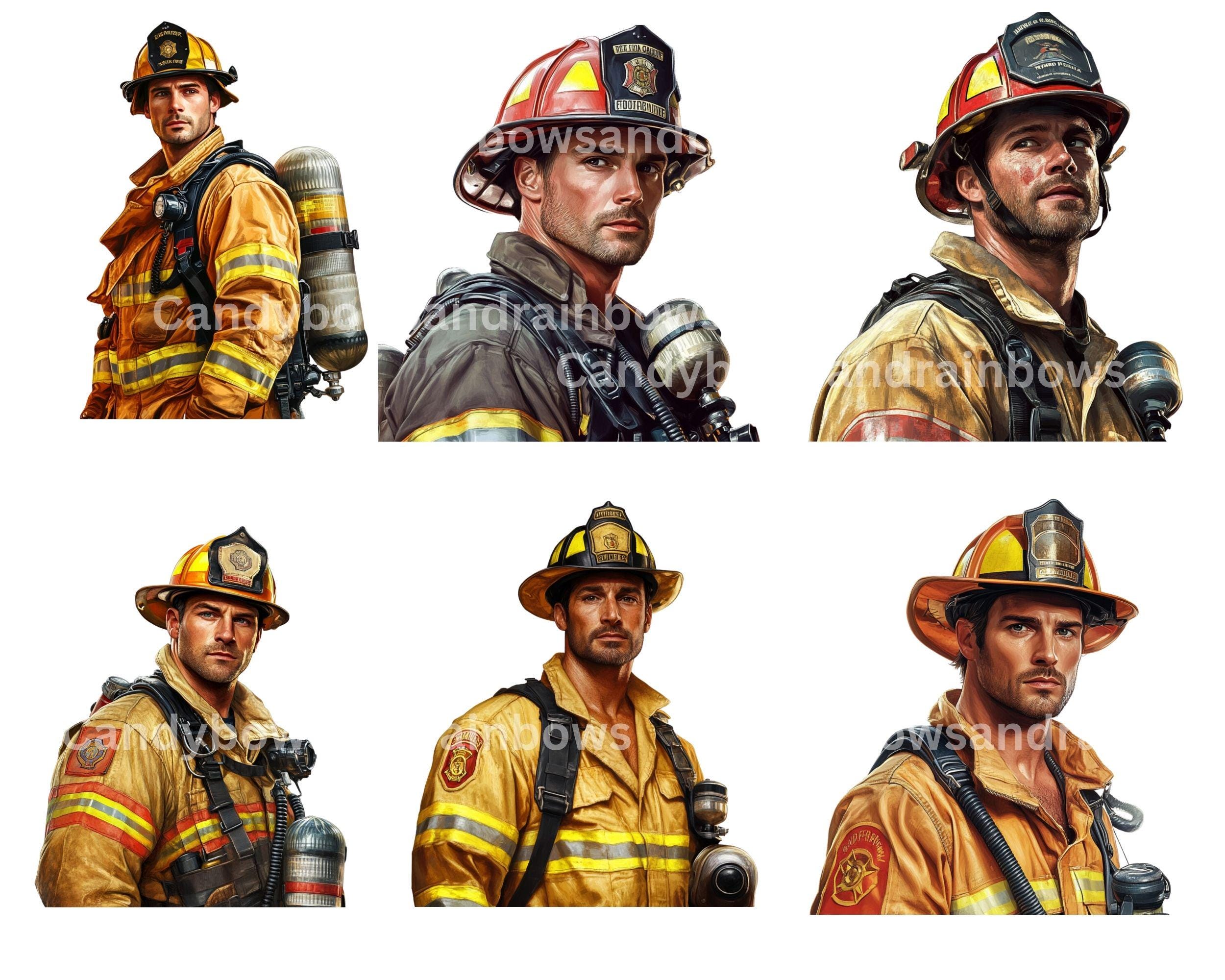 Firefighters Clipart 32 High Quality PNG Images Male Firefighter ...