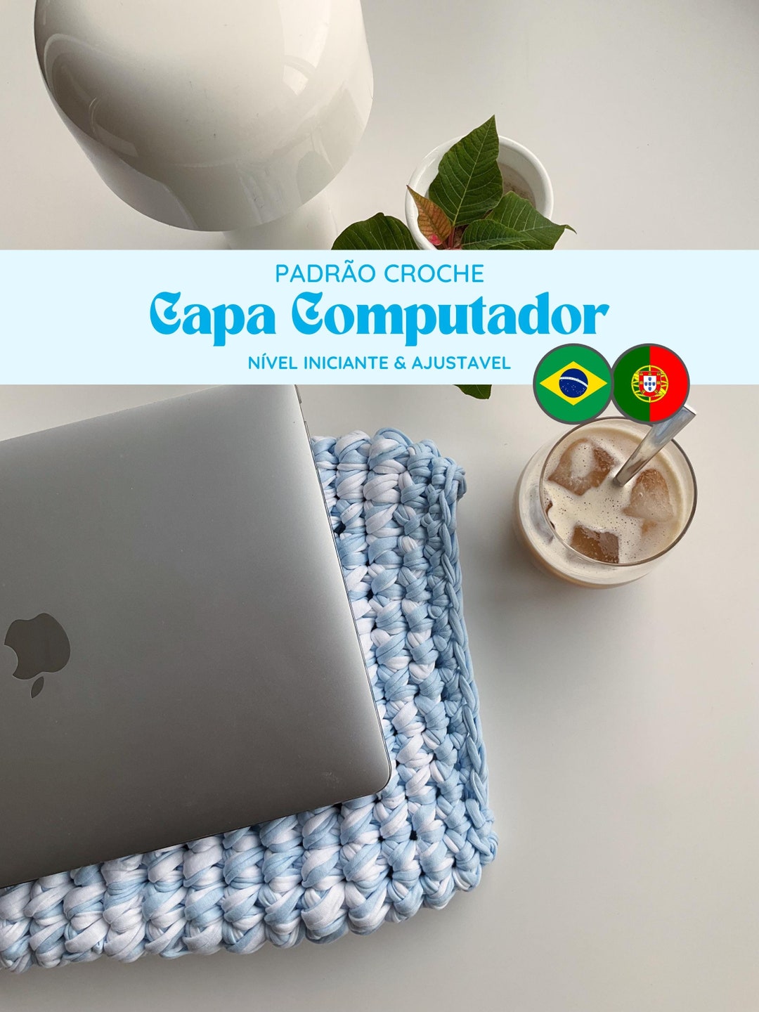 Crochet Laptop Cover Pattern - Easy for Beginners, Adjustable and ...