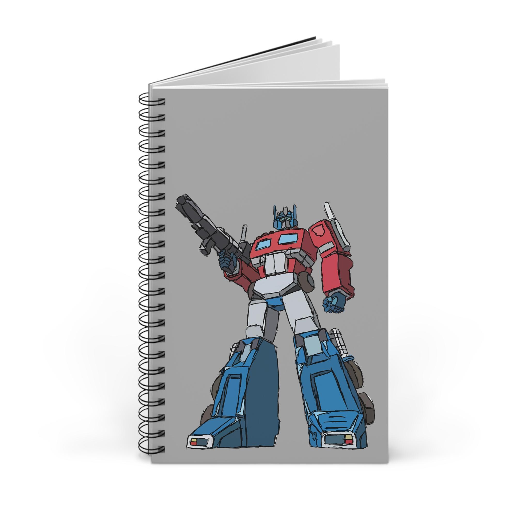Transformers Optimus Prime Notebook Spiral Bound Notebook Lined Blank ...