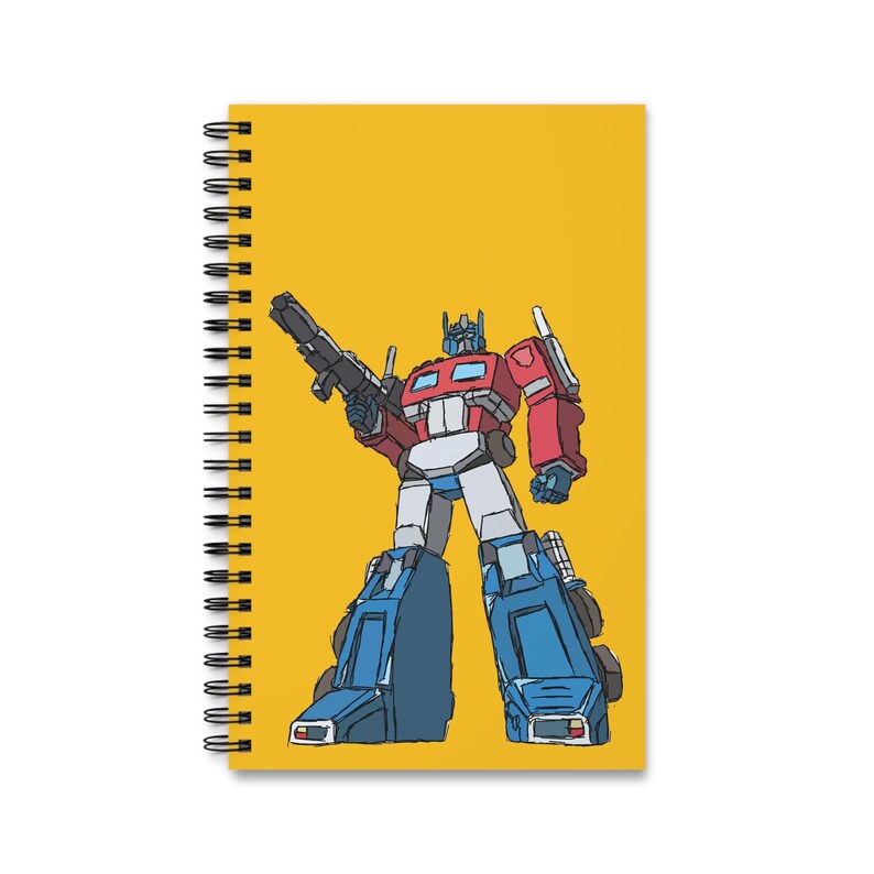 Transformers Optimus Prime Notebook Spiral Bound Notebook Lined Blank ...
