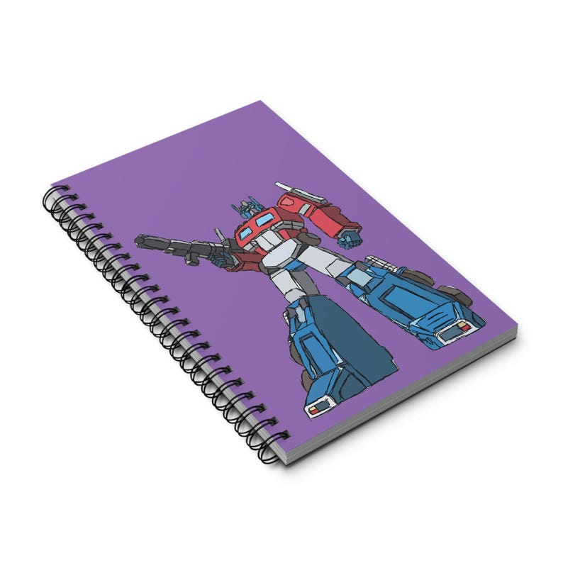 Transformers Optimus Prime Notebook Spiral Bound Notebook Lined Blank ...