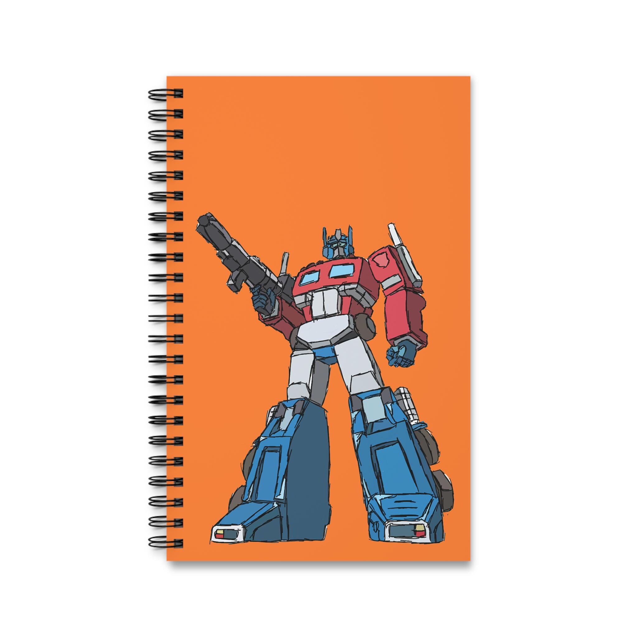 Transformers Optimus Prime Notebook Spiral Bound Notebook Lined Blank ...