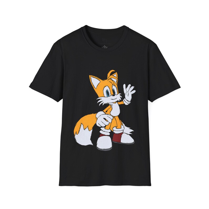 Tails T-shirt Sonic Inspired Artwork Miles Prower Retro Tshirt Gifts ...