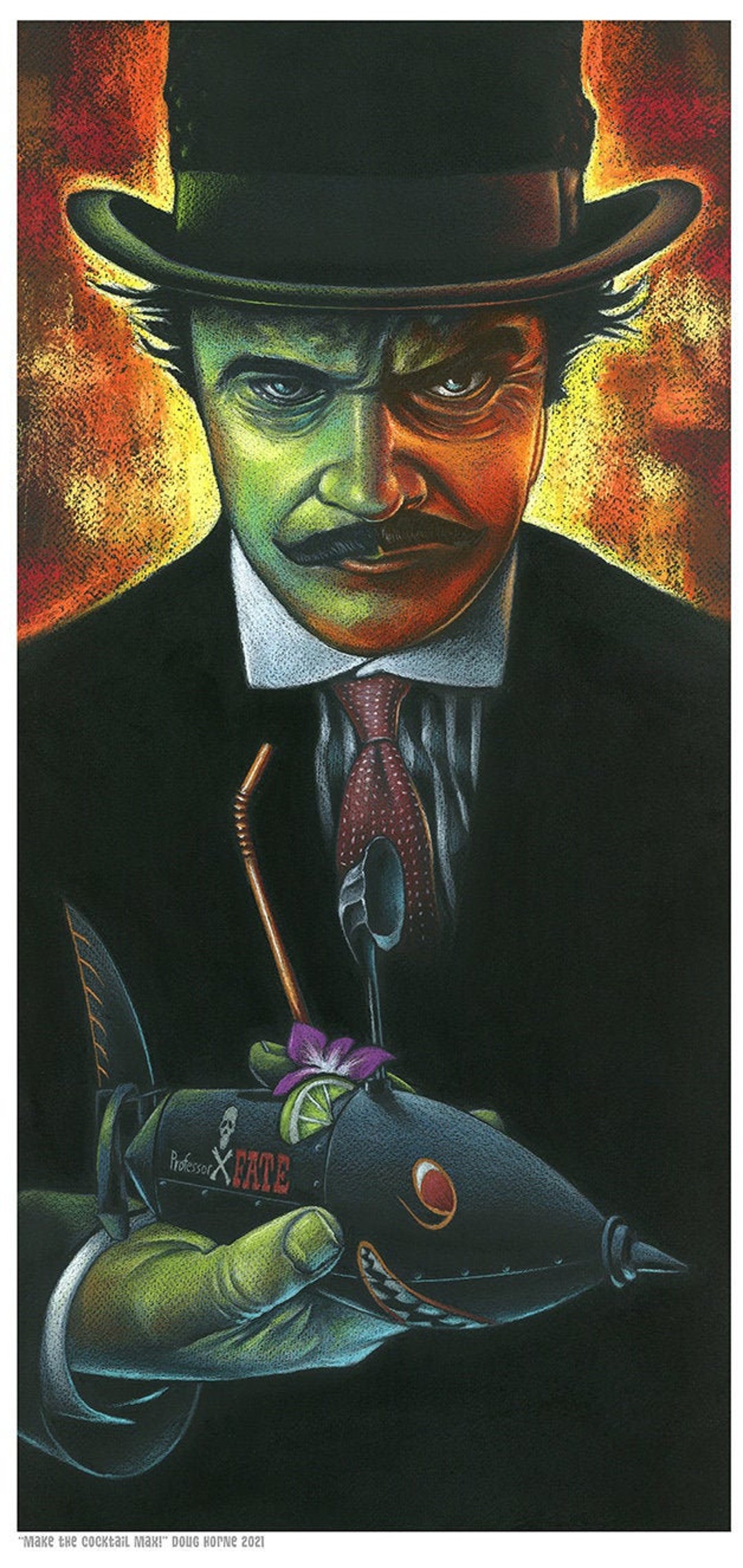 Doug Horne Limited Edition Print. Professor Fate Tiki Cocktail Jack ...