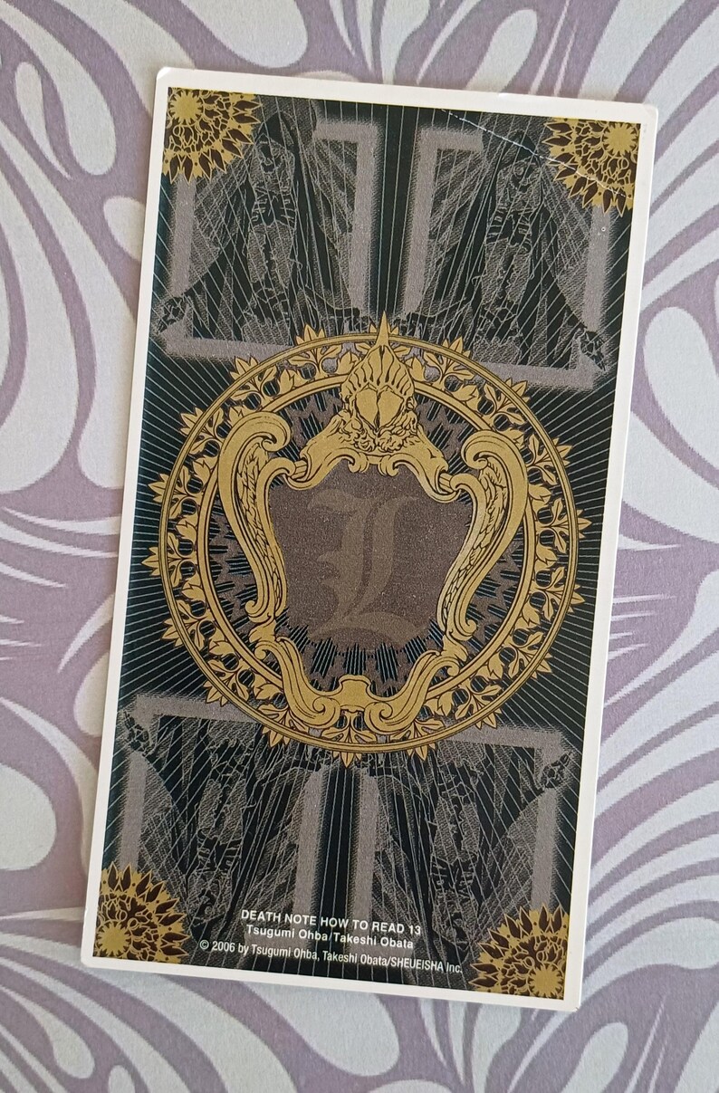 Death Note L Tarot Card - Etsy